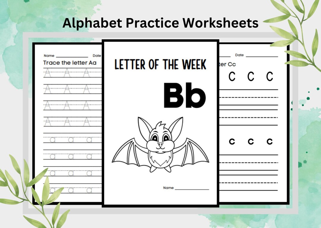 Handwriting ABC Practice Sheets Alphabet Tracing - Etsy