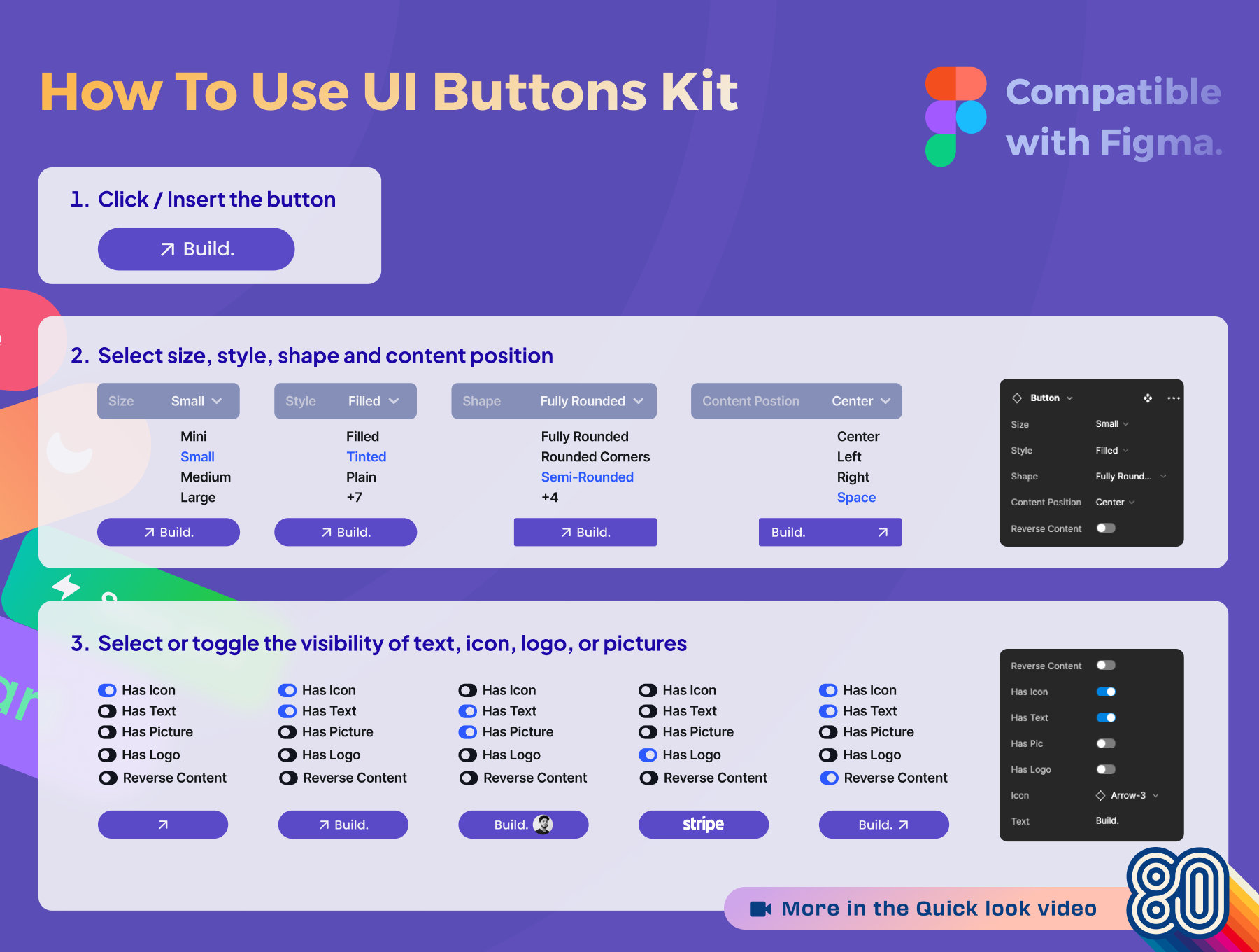 UI Buttons Kit for Figma - Etsy