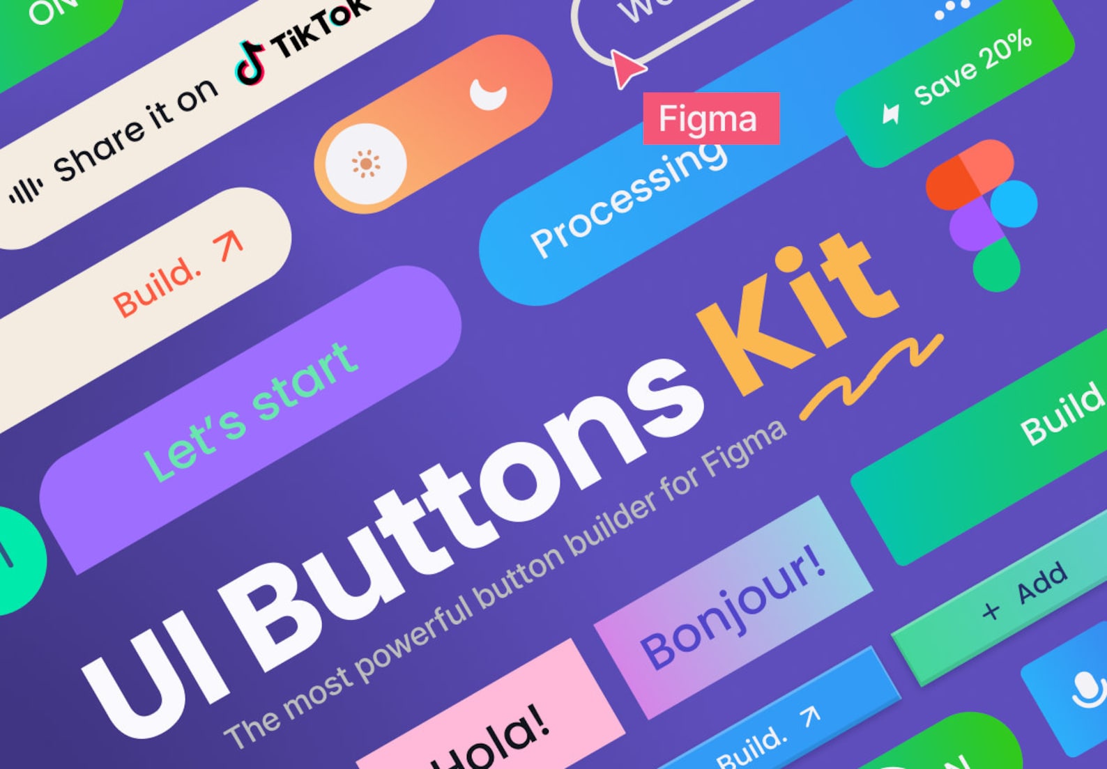 UI Buttons Kit for Figma - Etsy