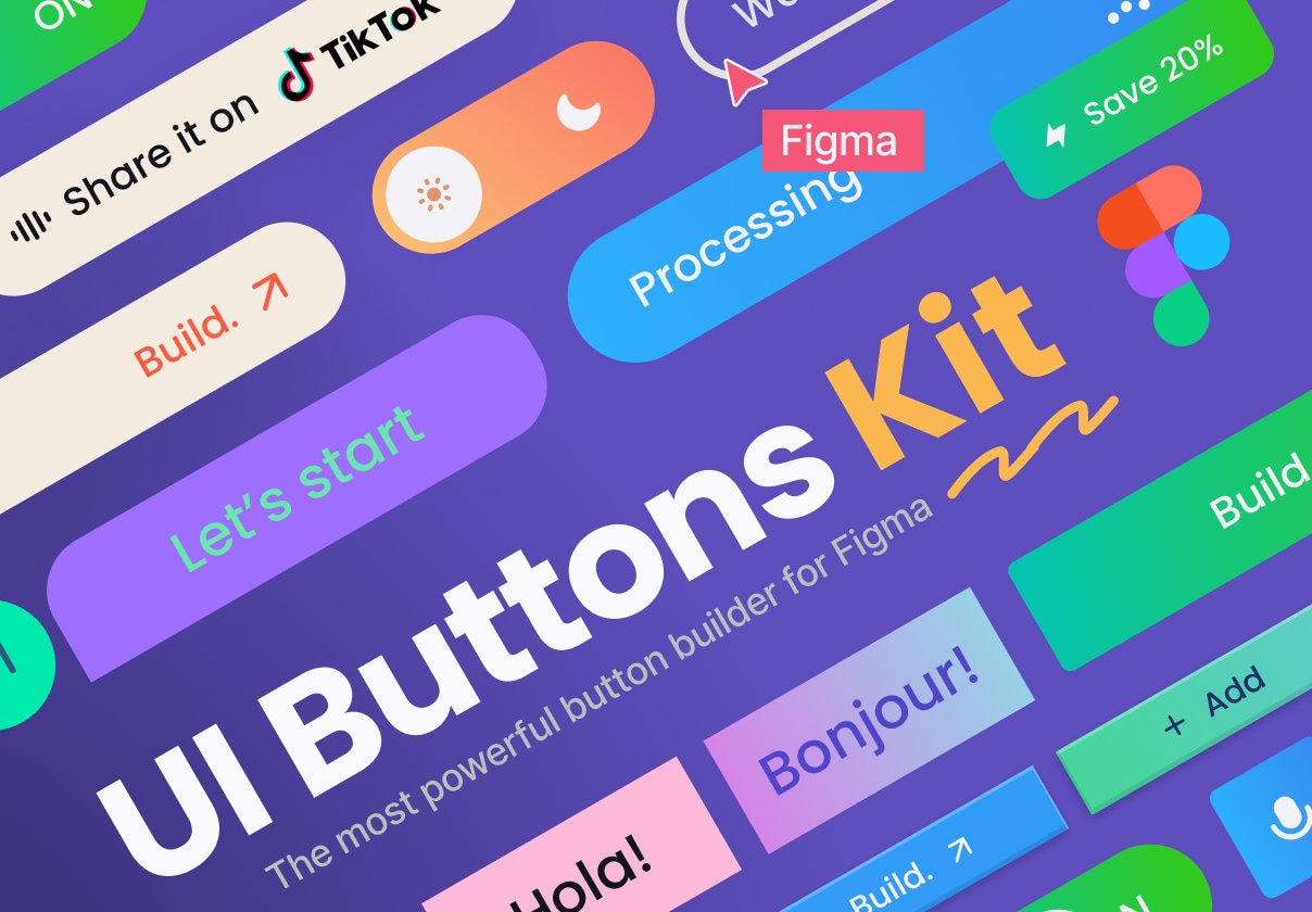 UI Buttons Kit for Figma - Etsy