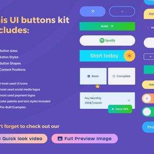 UI Buttons Kit for Figma - Etsy