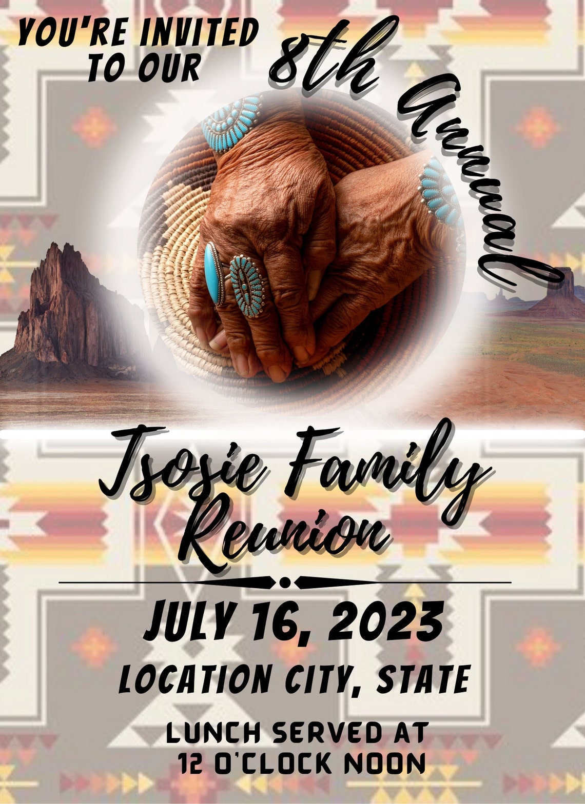 Navajo Theme Flyer Template - Etsy