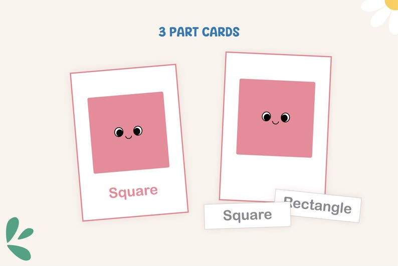 Shapes Flashcards, Printable Shape Cards for Kids, Early Learning Set ...