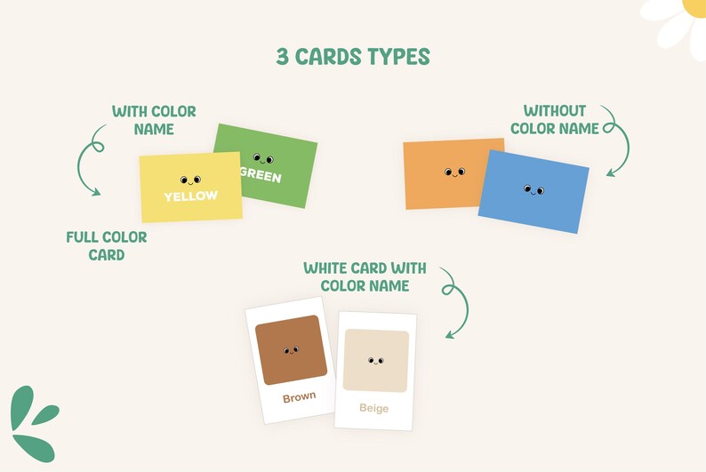 Color Flashcards for Kids, Printable Learning Cards, Educational ...