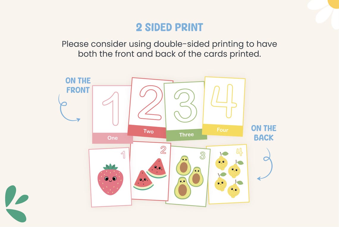Numbers Flash Cards, Printable Learning Cards, Counting Flash Cards ...