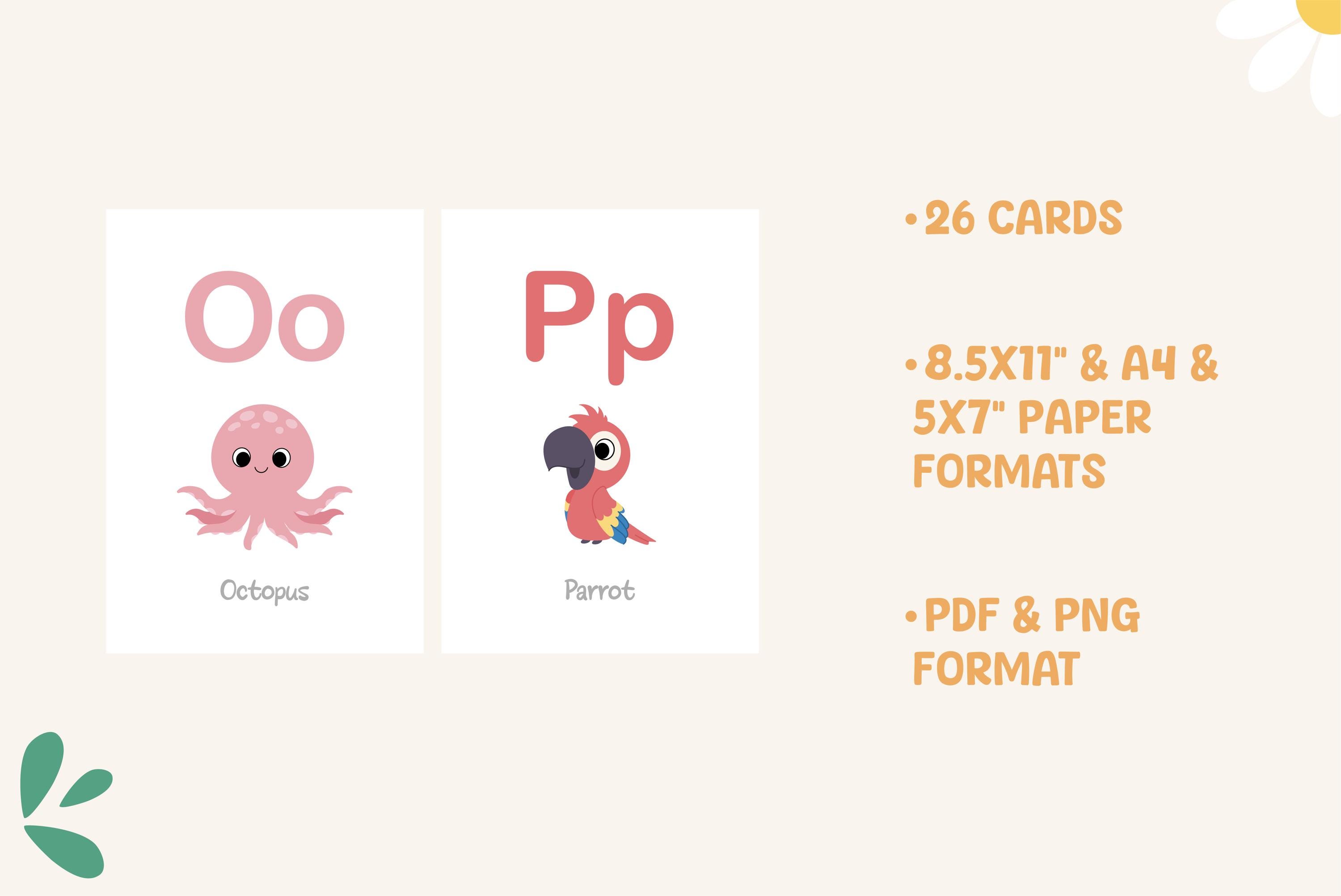 Alphabet Flashcards, A-Z Printable Flashcards for Kids, ABC Learning ...