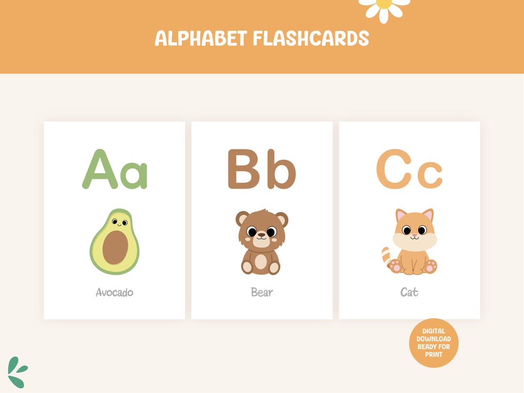 Alphabet Flashcards, A-Z Printable Flashcards for Kids, ABC Learning ...