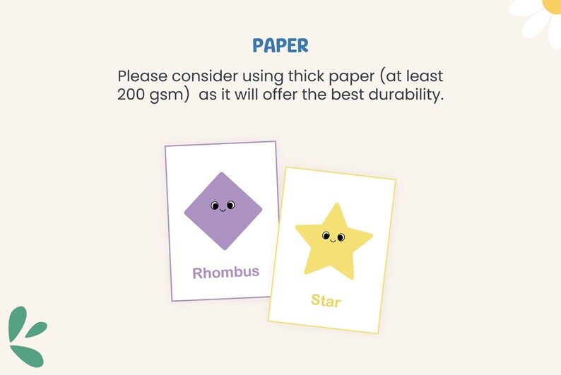 Shapes Flashcards, Printable Shape Cards for Kids, Early Learning Set ...