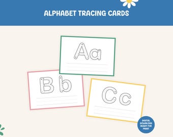 Alphabet Tracing Cards | Animal-themed ABC Flashcards | Printable ...