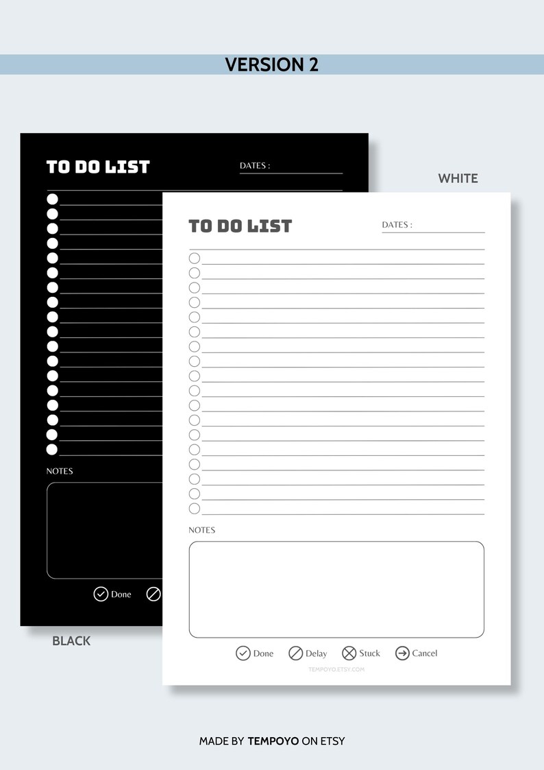 Minimal to Do List Printable, Simple Tasks List Template, Productivity ...