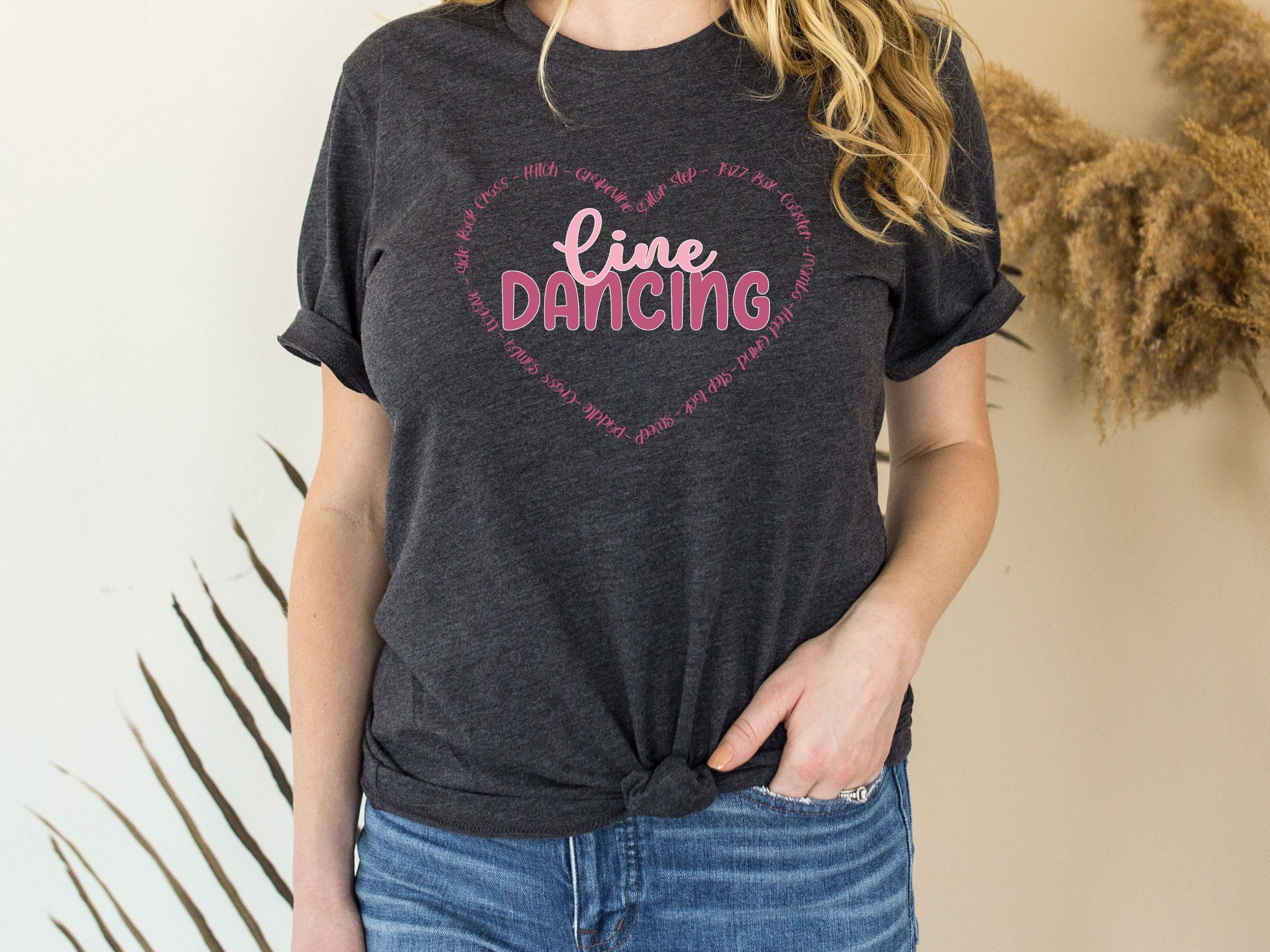 Line Dancing Shirt, Line Dance Steps Shirt, Heart of Steps, Dance Shirt ...