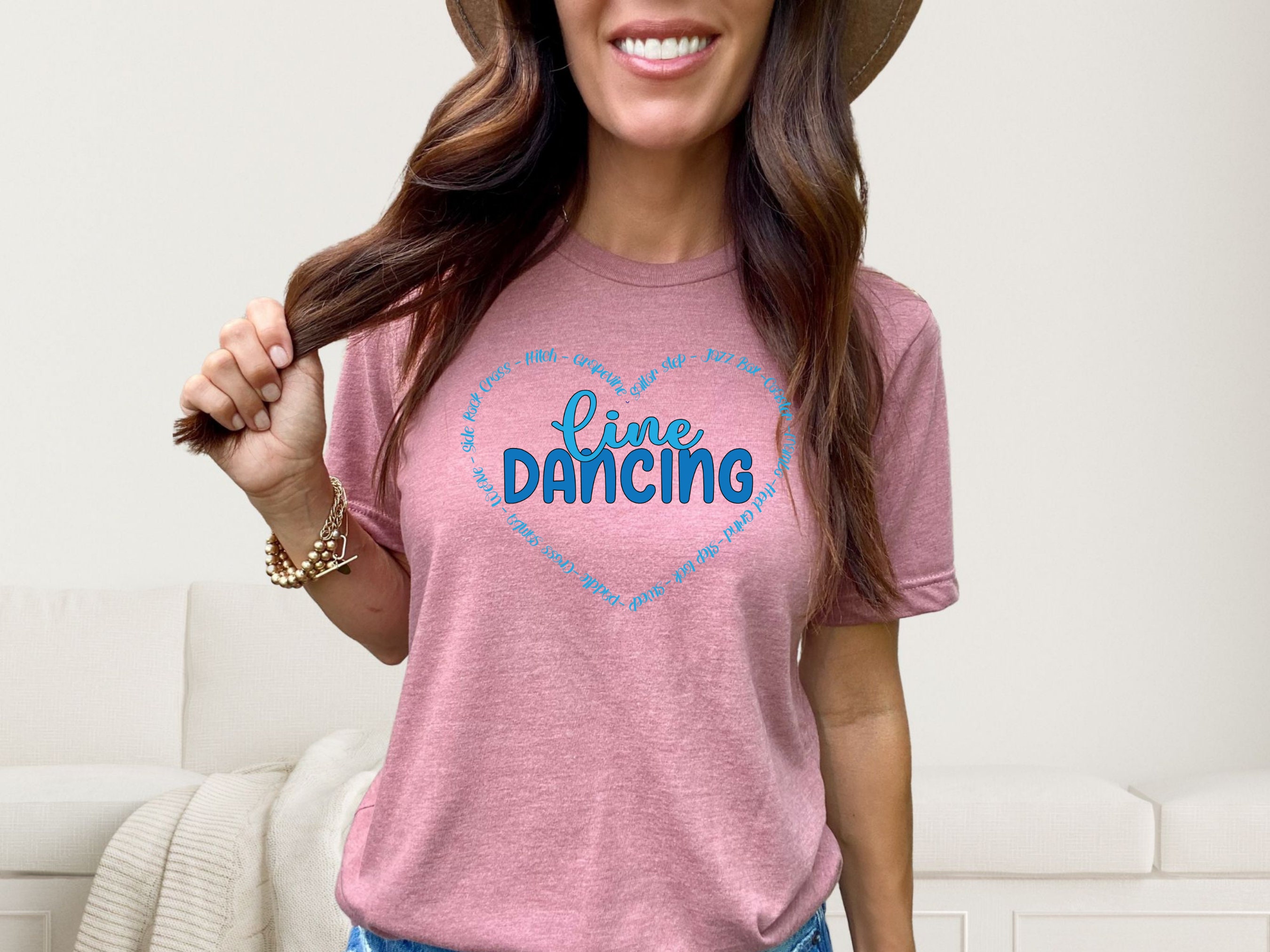 Line Dancing Shirt, Line Dance Steps Shirt, Heart of Steps, Dance Shirt ...