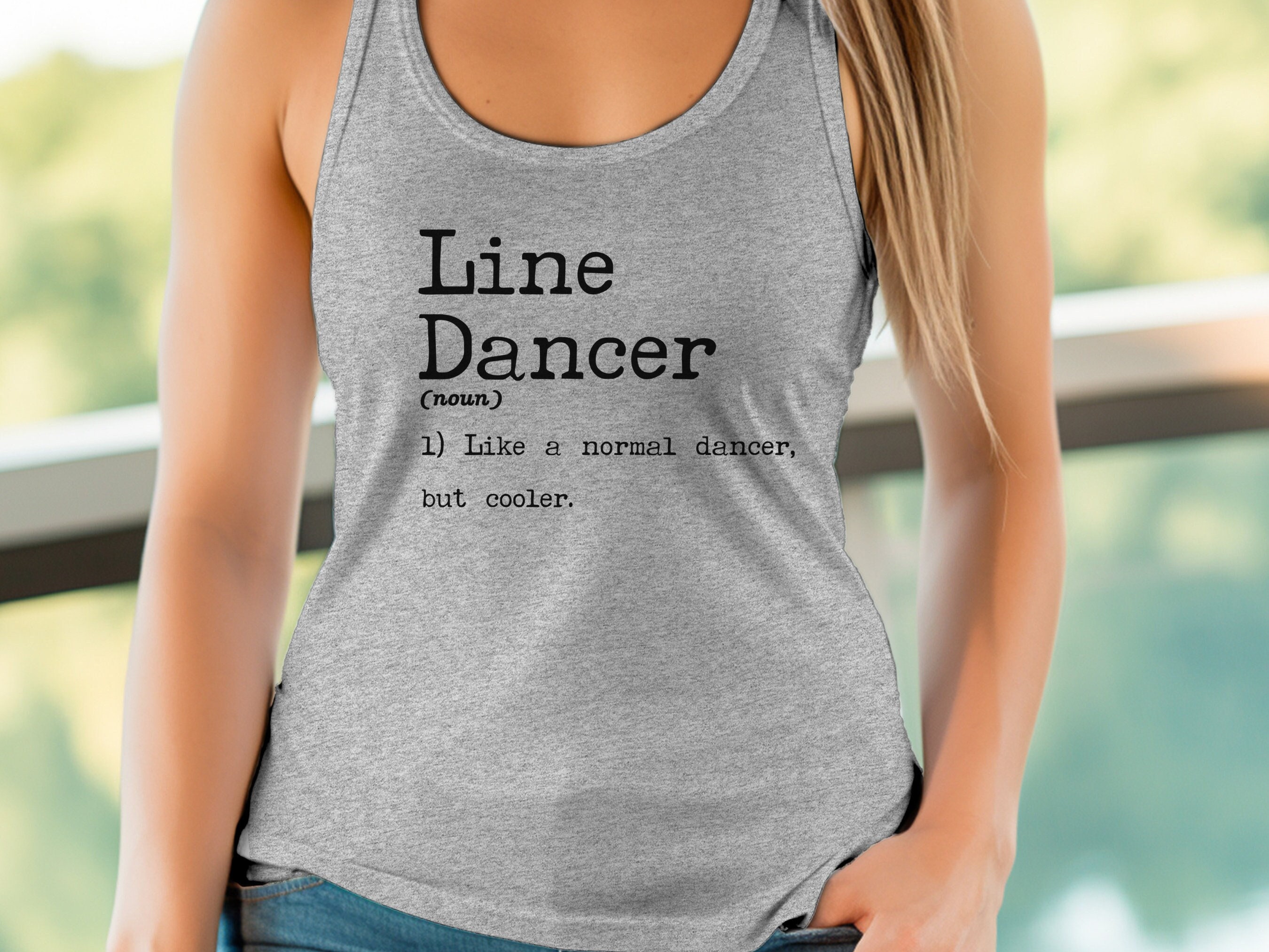 Line Dancer Definition Women Racerback Tank, Cute Line Dancing Tank-top ...