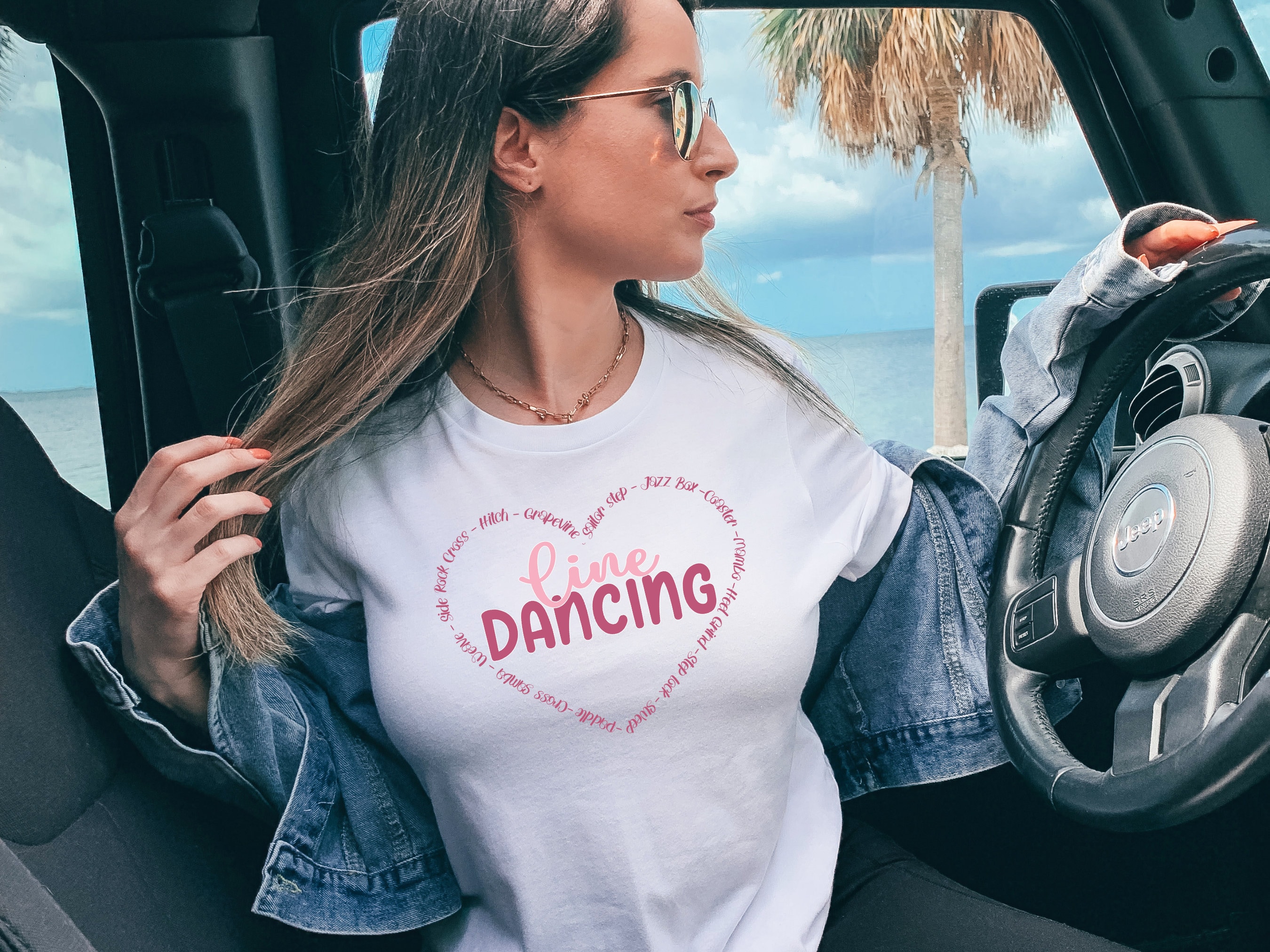 Line Dancing Shirt, Line Dance Steps Shirt, Heart of Steps, Dance Shirt ...