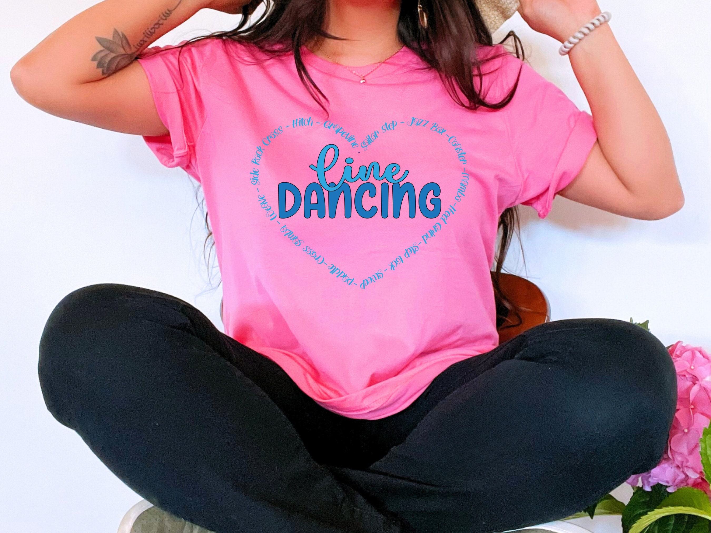 Line Dancing Shirt, Line Dance Steps Shirt, Heart of Steps, Dance Shirt ...