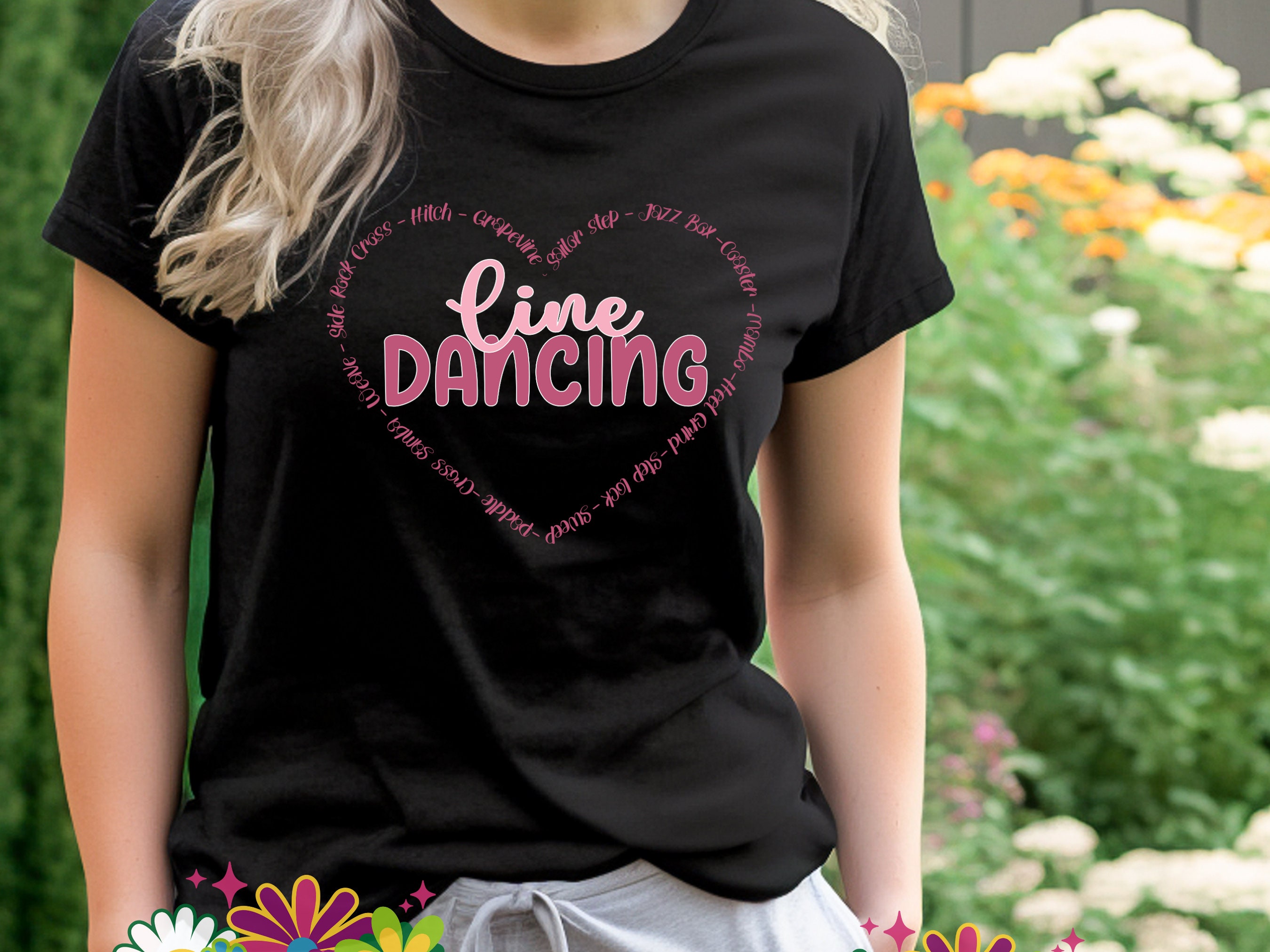 Line Dancing Shirt, Line Dance Steps Shirt, Heart of Steps, Dance Shirt ...