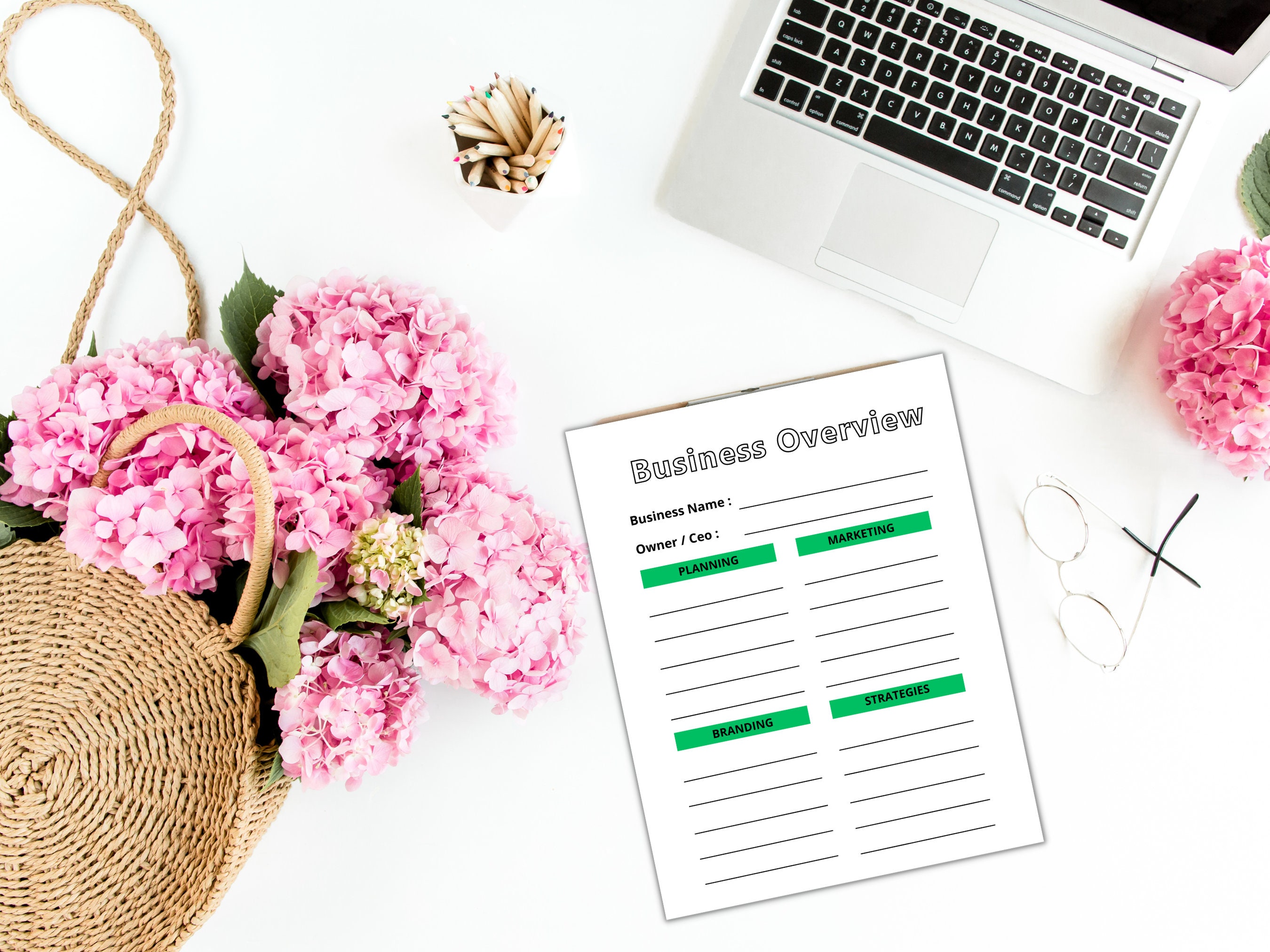 Customized Printable Business Planner Digital Download, Online Business ...