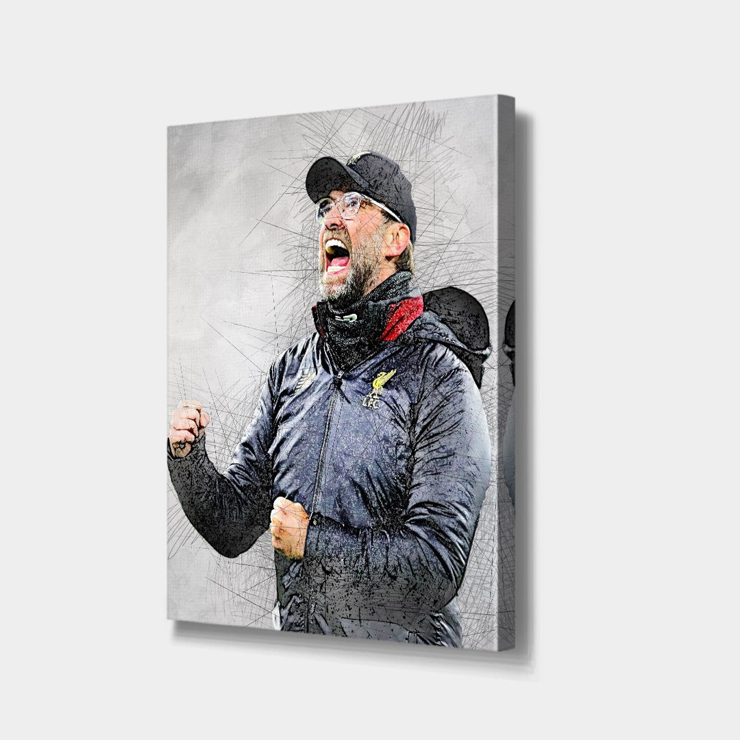 Jurgen Klopp Canvas Print LFC Manager Art Print Klopp Fans Gift ...