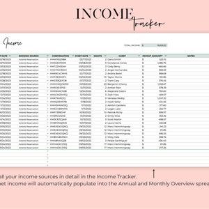 Airbnb Tracker Vacation Rental Property Bookkeeping, Airbnb Bookkeeping ...