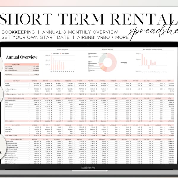 Airbnb Spreadsheet - Etsy