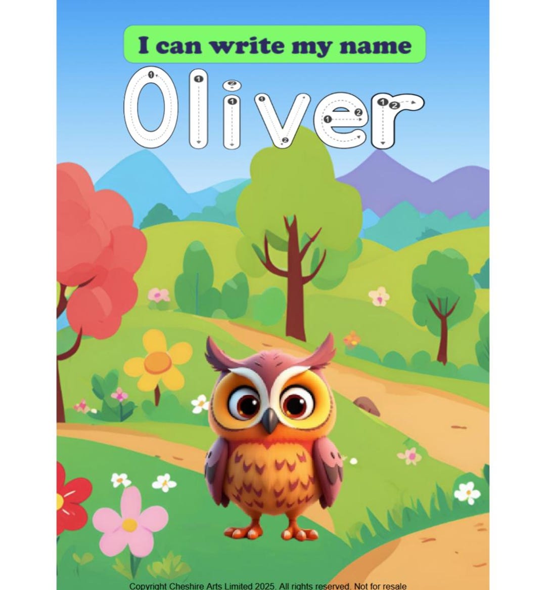 Oliver Personalised Children's Learn to Write Name + Alphabet Printable ...