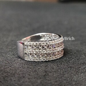 2.50ct Round Cut Diamond 14 White Gold Plated Double Row Half Eternity ...