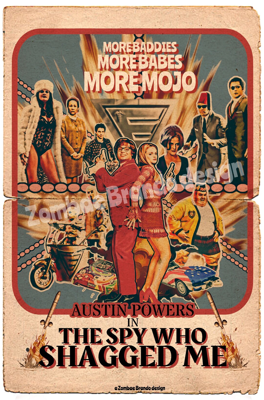 Austin Powers: the Spy Who Shagged Me vintage Style Poster - Etsy