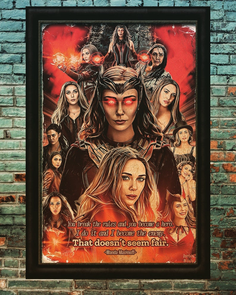 Scarlet Witch Wanda Maximoff retro Poster - Etsy