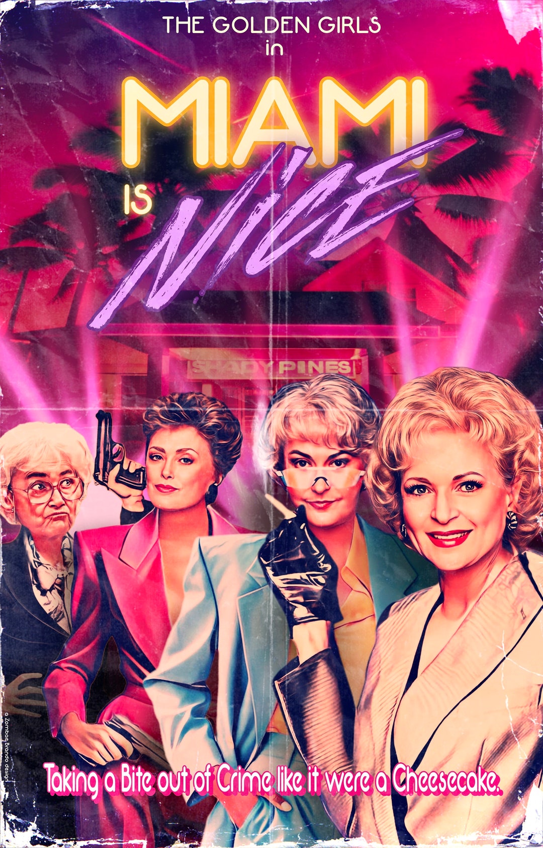 The Golden Girls Miami is Nice retro Poster - Etsy