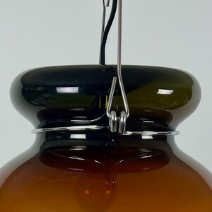 70s Murano Chandelier Veart - Exquisite Hand-blown Gradient Amber Glass ...