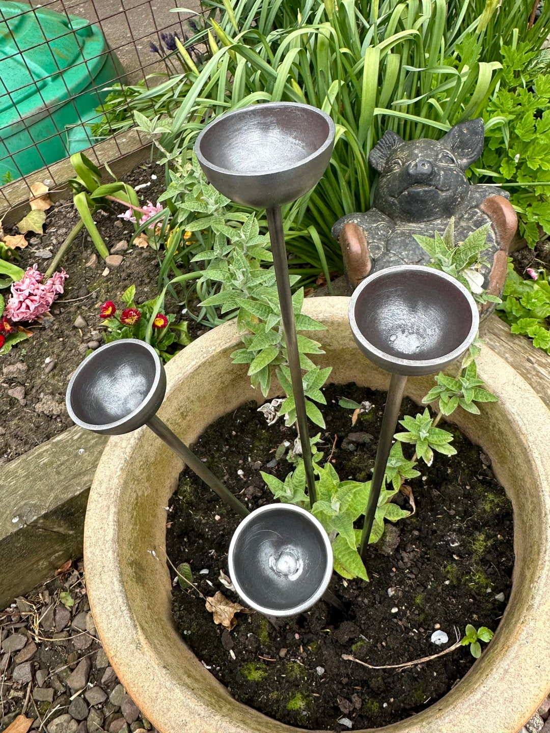 Bee Cups/water Catchers/butterfly Cups/set of Four/extra Small Rain ...