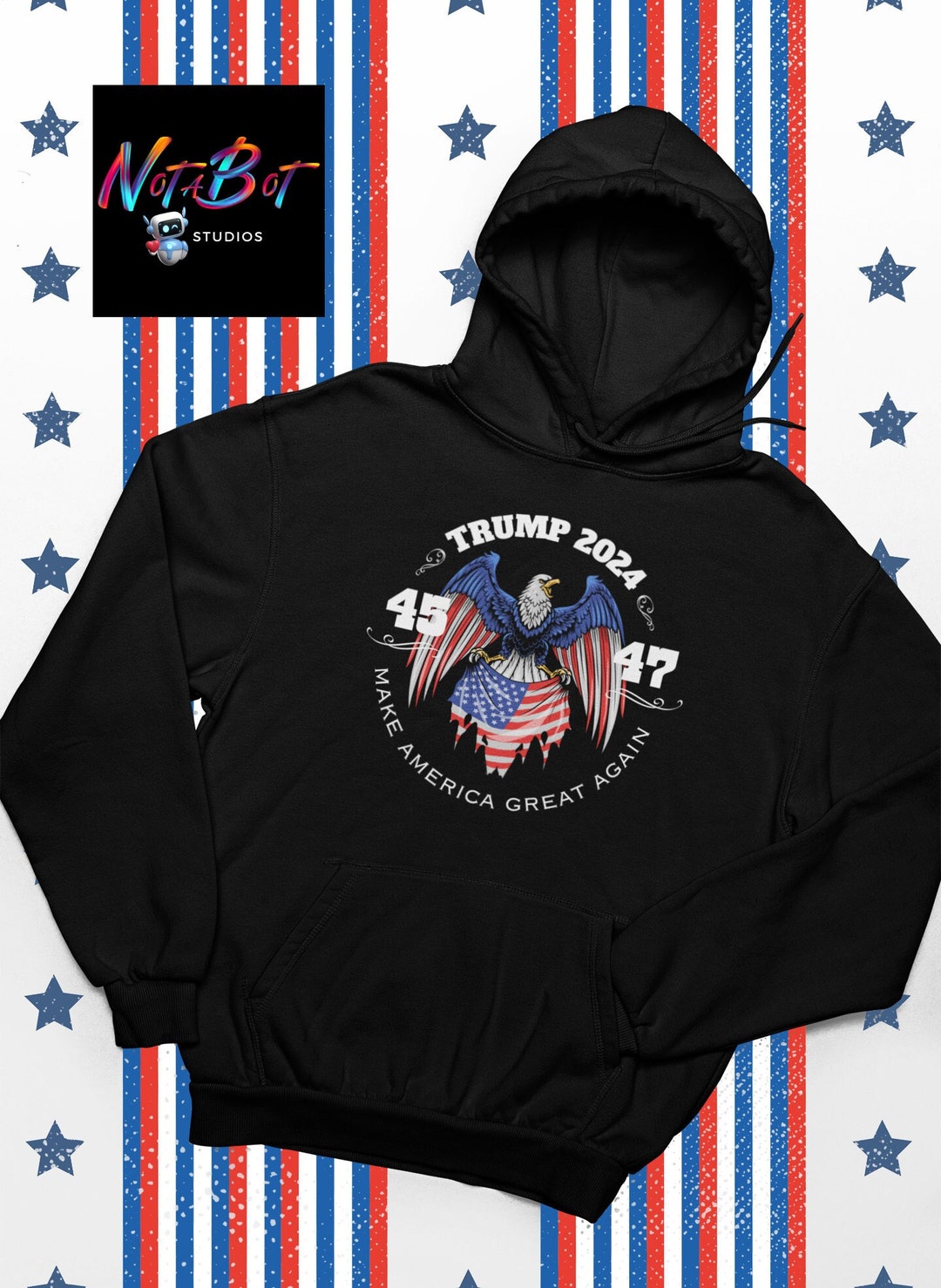Trump 2024 Make America Great Again Hooded Pullover Unisex Sweatshirt ...