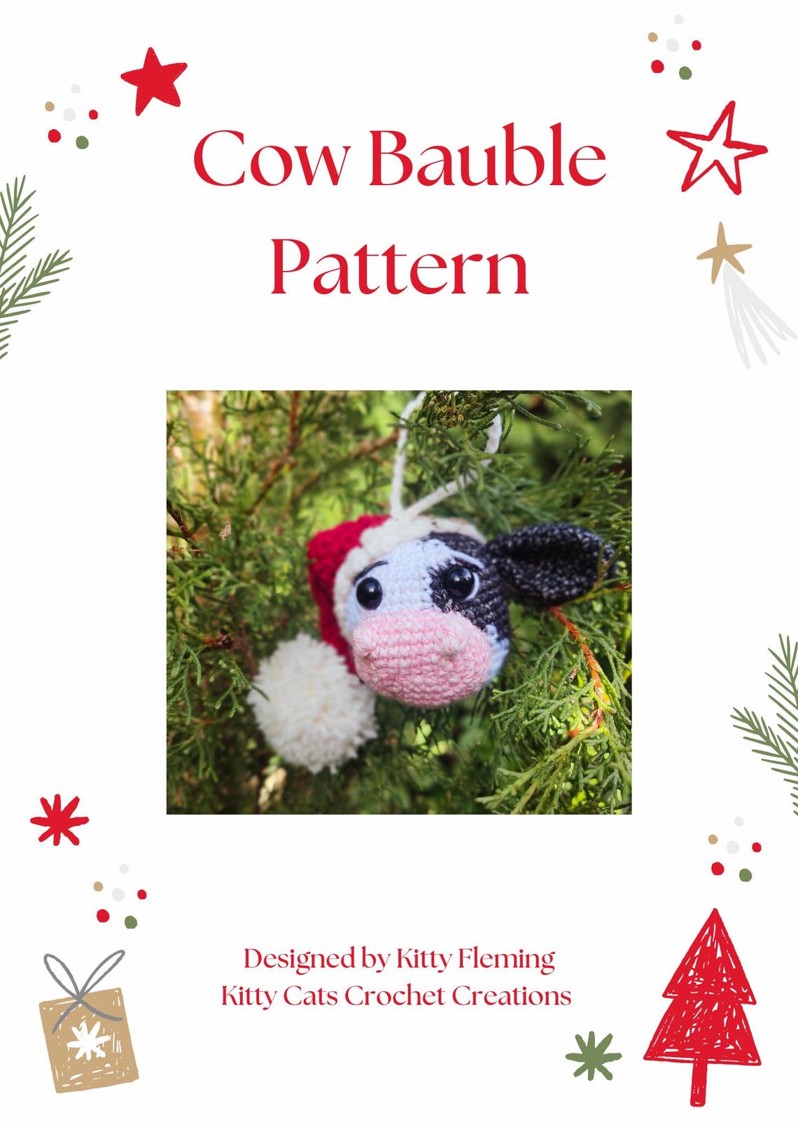 Christmas Cow Bauble Crochet Pattern - Etsy