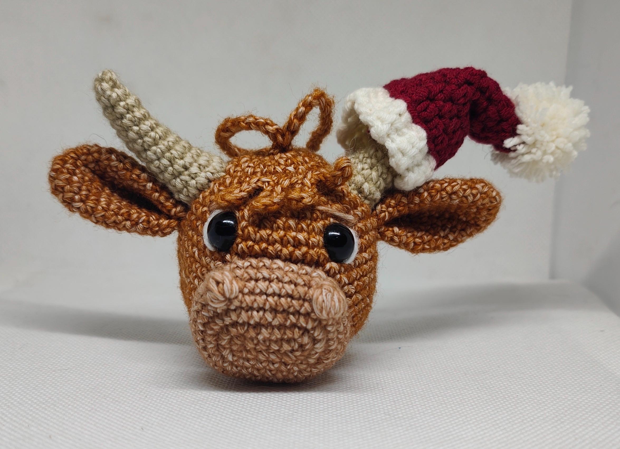 Christmas Highland Cow Bauble Crochet Pattern - Etsy