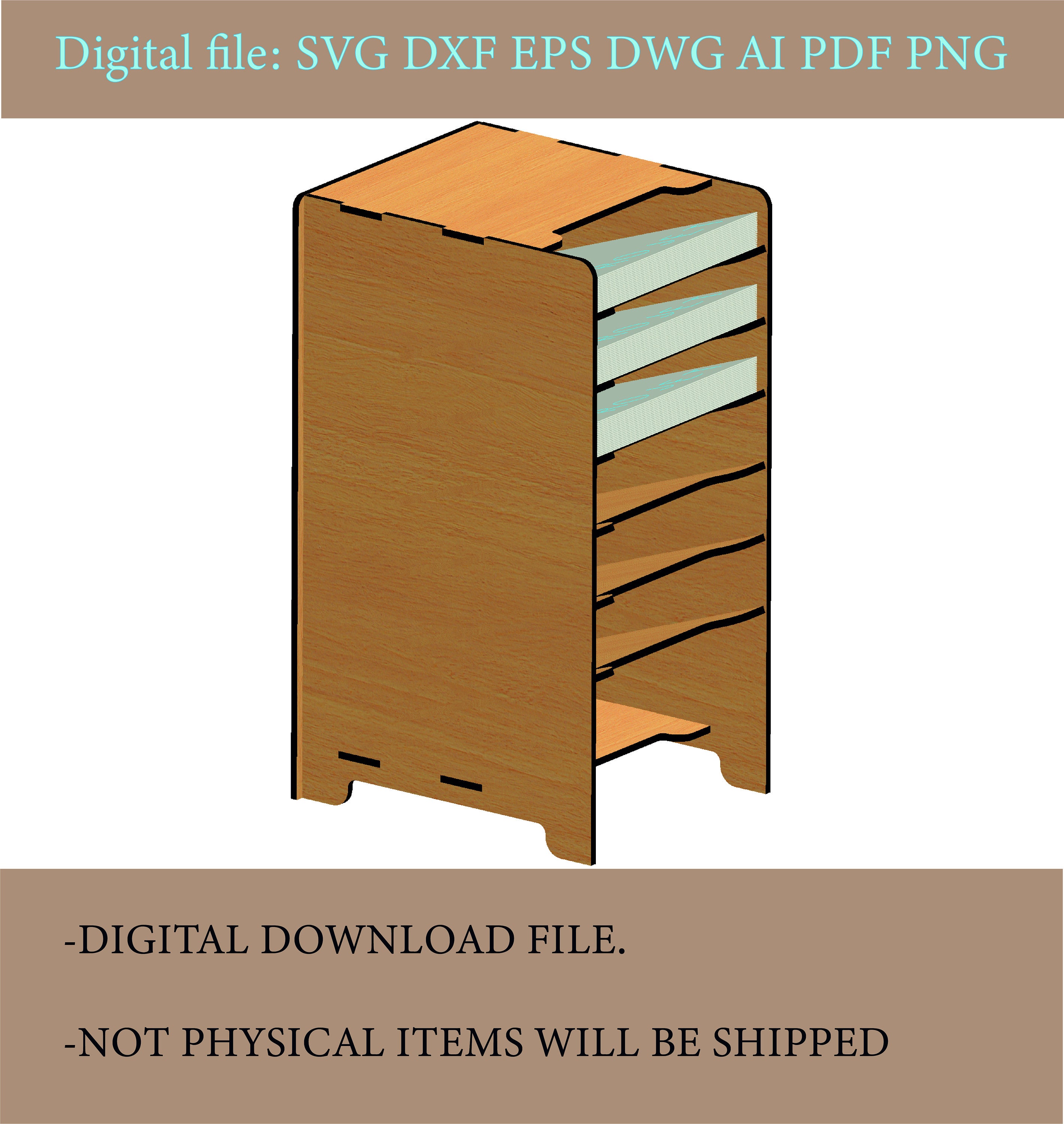 A4 Paper Storage Box Template, Svg Dxf File for Laser Cutting, Office ...