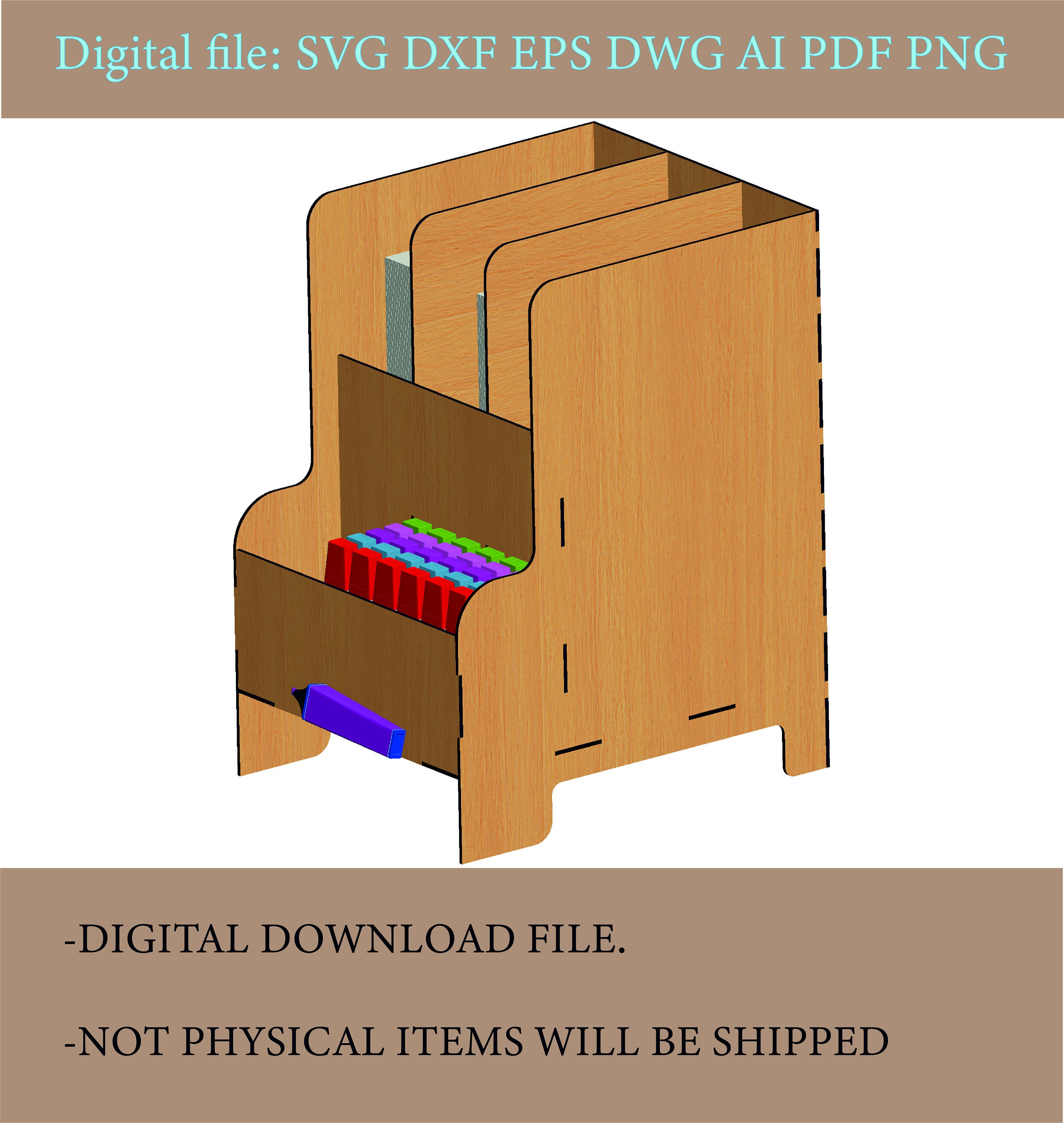 Laser Cut Stackable Storage Box Files, Laser Cut Wooden Box, Vector ...