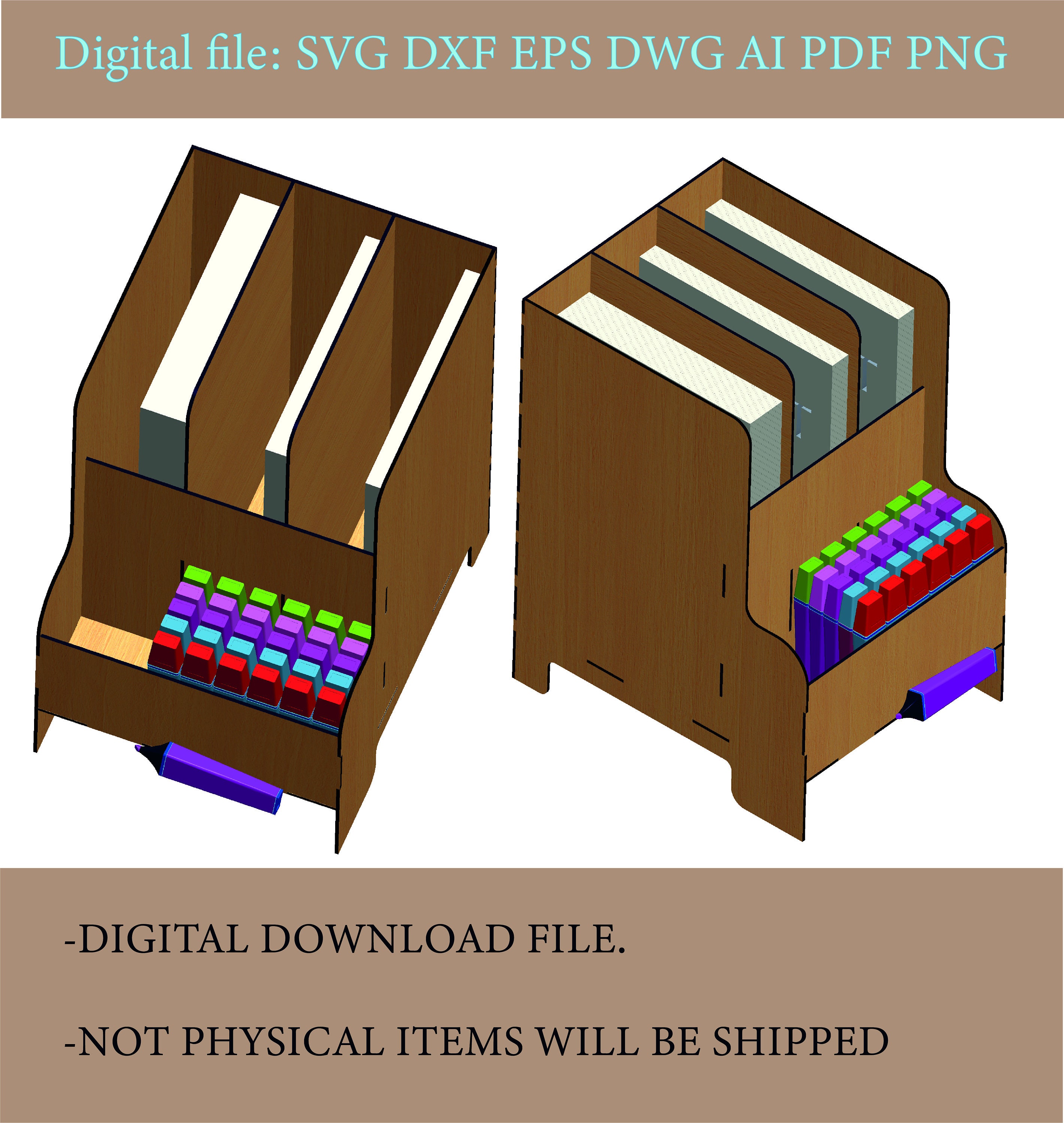 Laser Cut Stackable Storage Box Files, Laser Cut Wooden Box, Vector ...