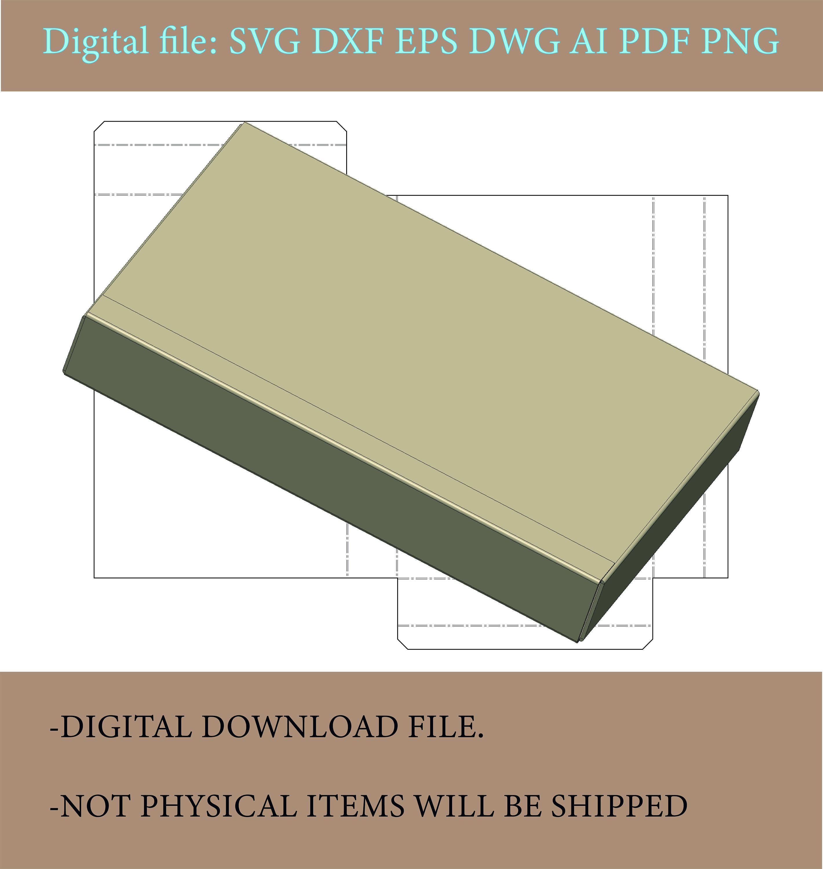 Box Template Svg, Packaging Template Svg for Cutting, Box Svg for ...