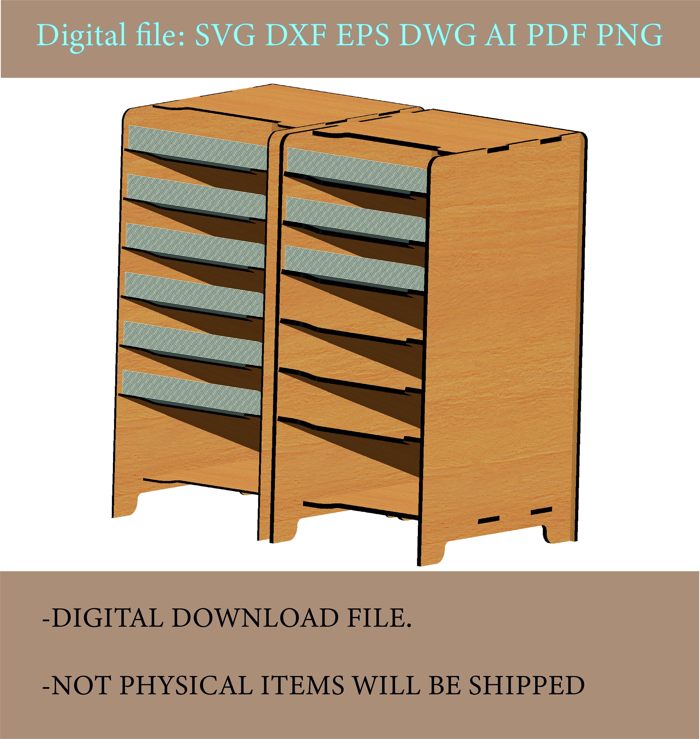 A4 Paper Storage Box Template, Svg Dxf File for Laser Cutting, Office ...