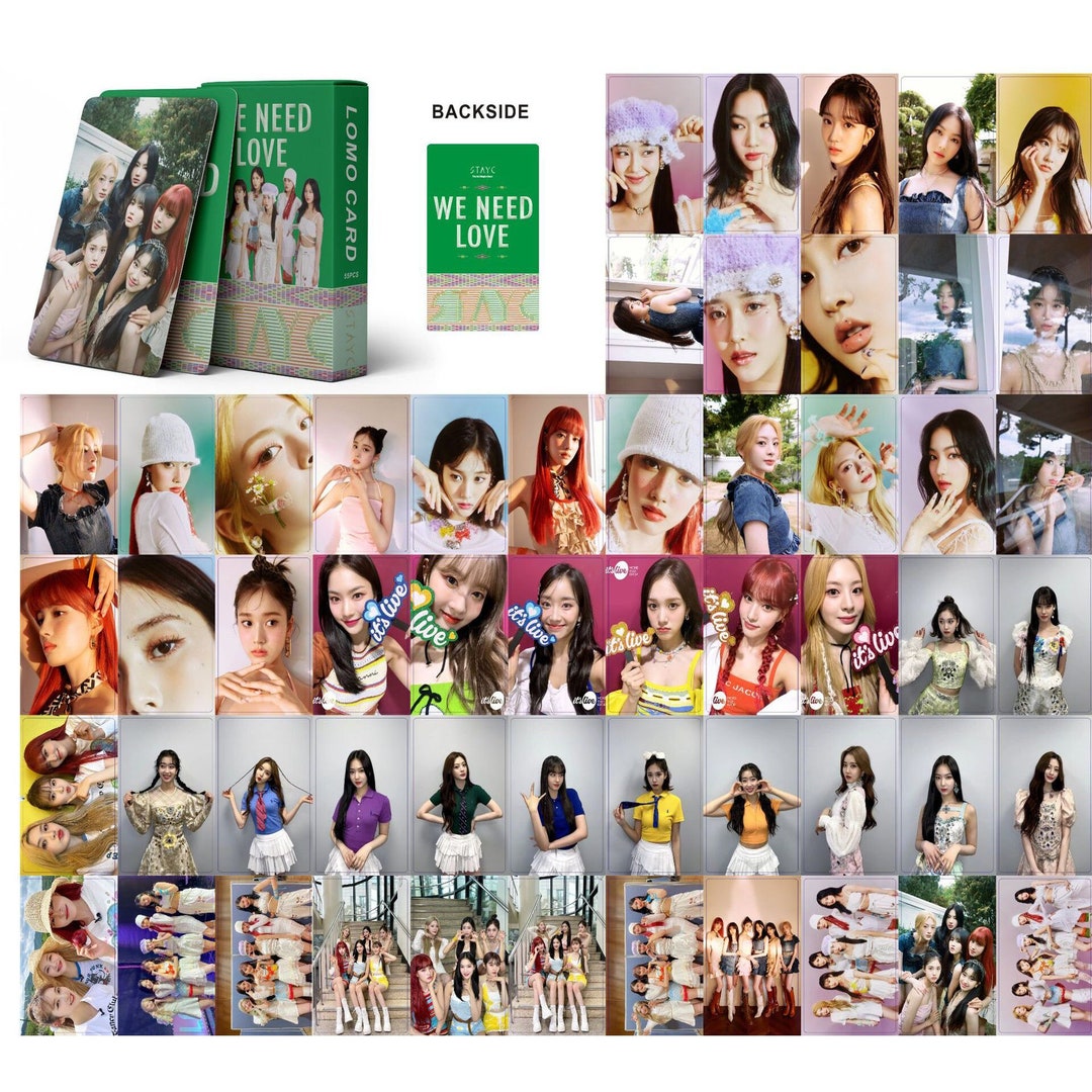 STAYC Photocards 55 Pieces Stayc We Need Love Kpop Photocards Stayc Merch Sieun Stayc Se Eun ...
