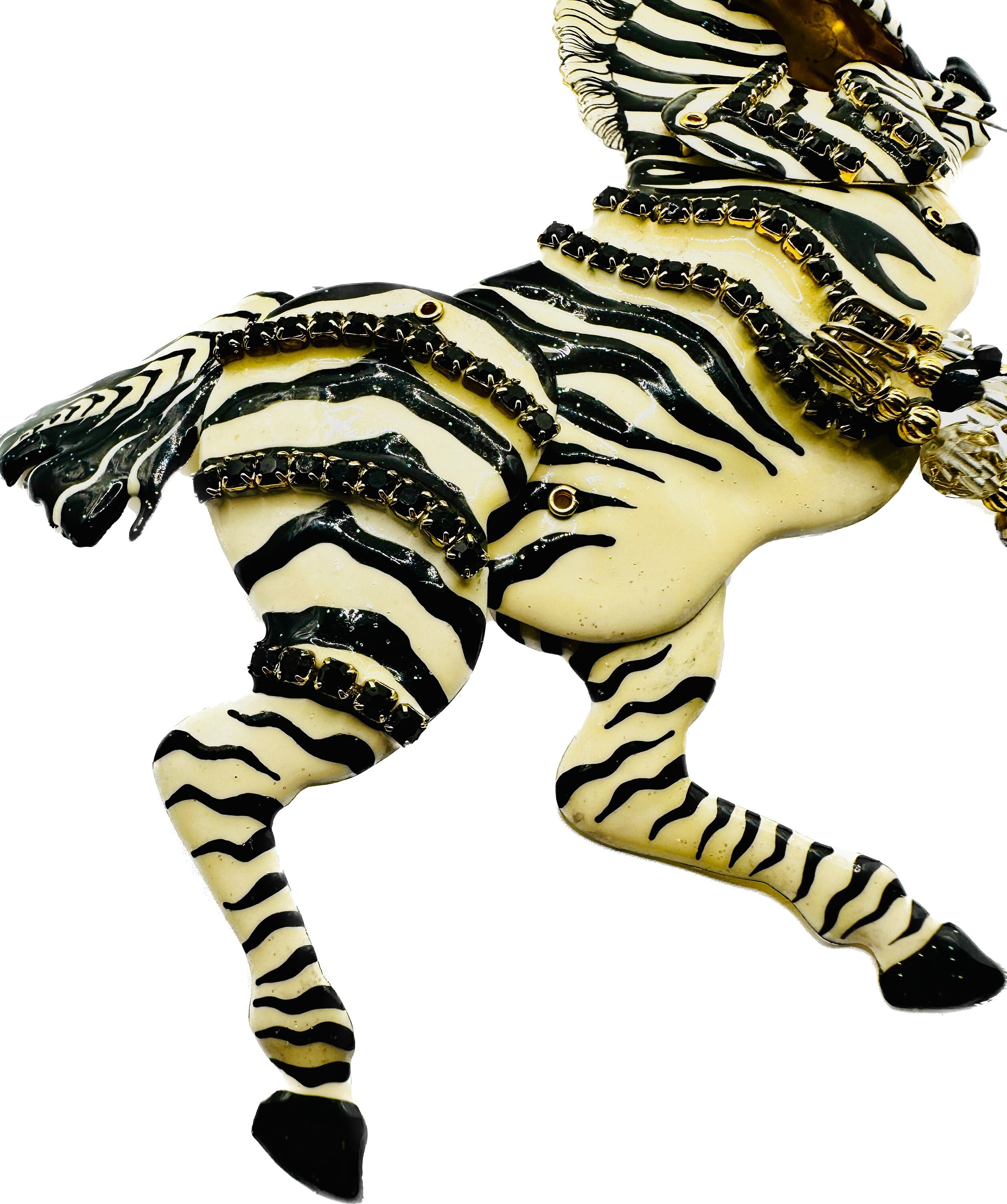 Lunch at the Ritz RARE Zany Black Zebra Brooch - Etsy