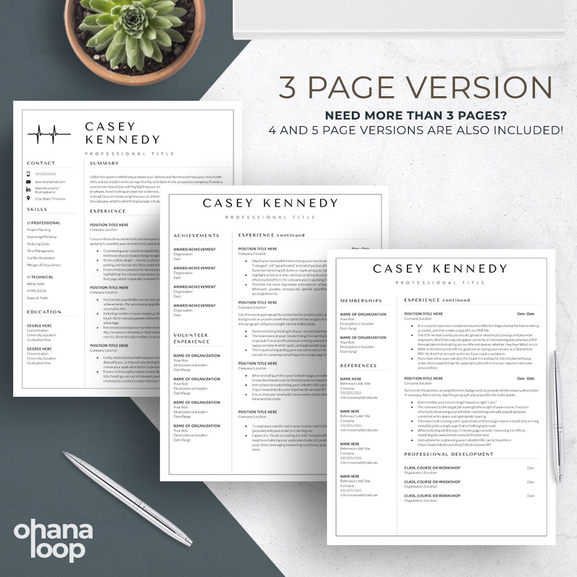 Nursing Resume Template for Google Docs, Word & Pages Registered Nurse ...