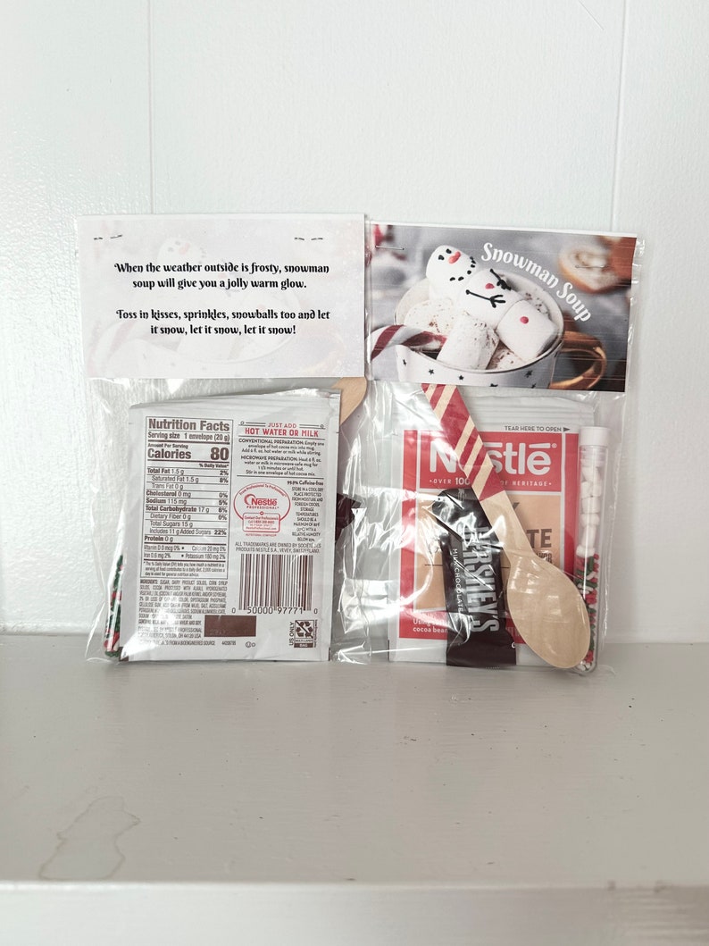 Snowman Soup Party Favor Classroom Favor - Etsy