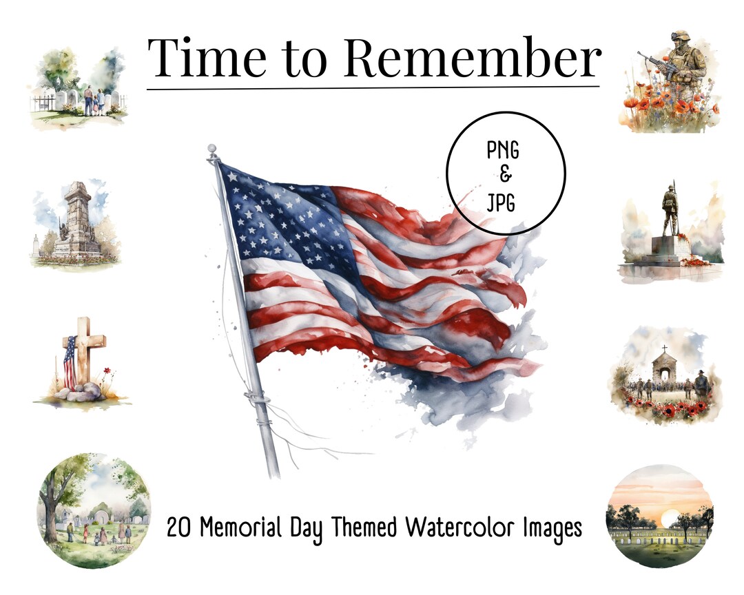 Memorial Day Time Digital Art Pack - 20PNG & JPG Value Deal - Etsy