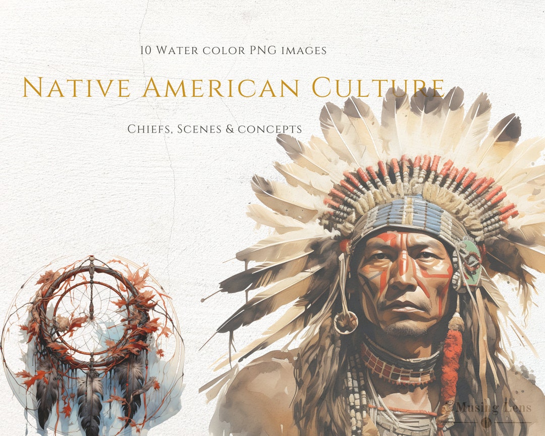 Native American Culture - Watercolor Digital Art (PNG) - Cowboys ...