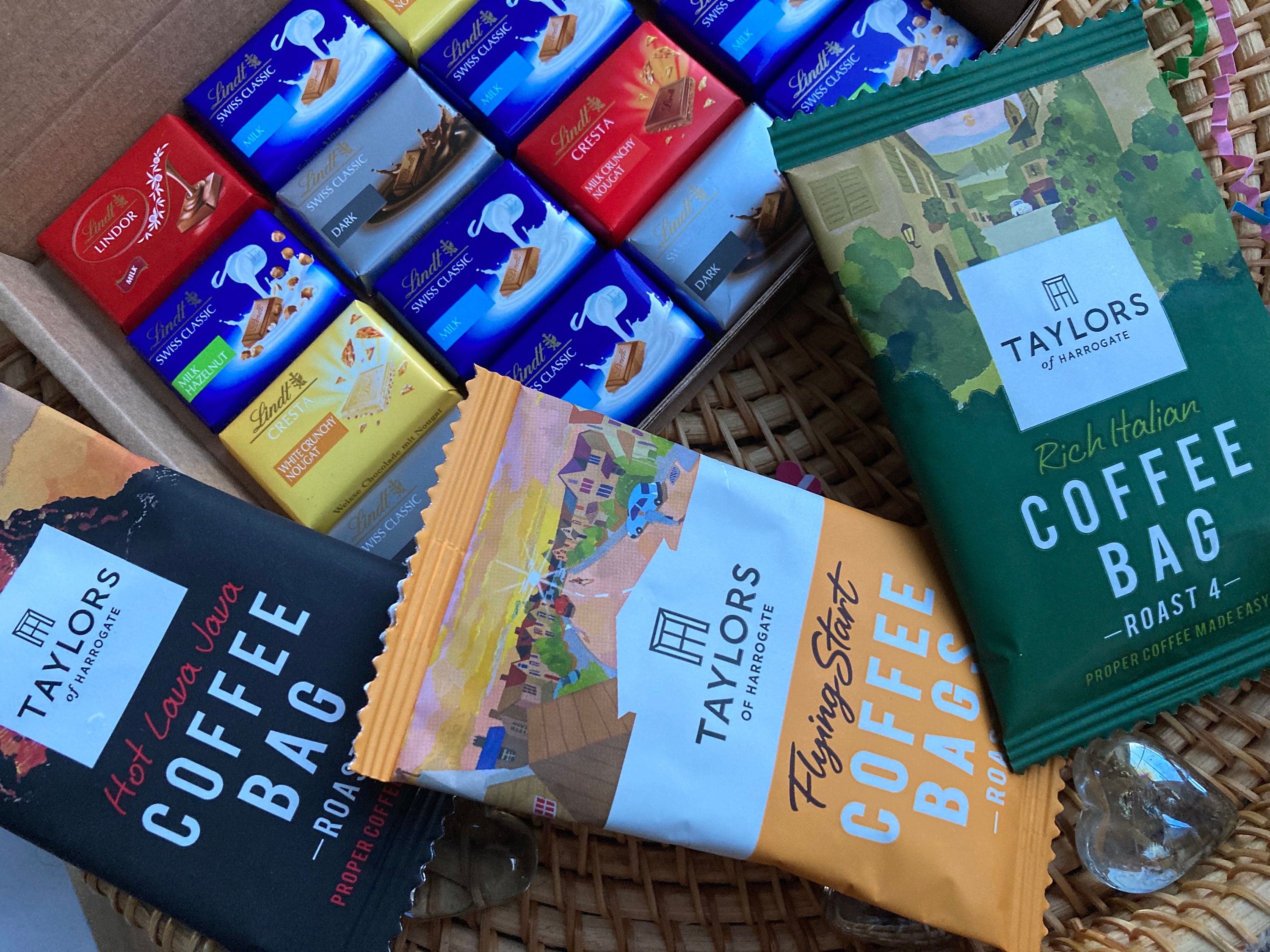 Lindt Chocolate & Taylor's Coffee/tea Gift Box - Personalized Letterbox ...