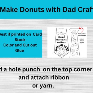 Donuts With Dad Craft, Donuts With Dad Tie Craft, Father’s Day Tie ...