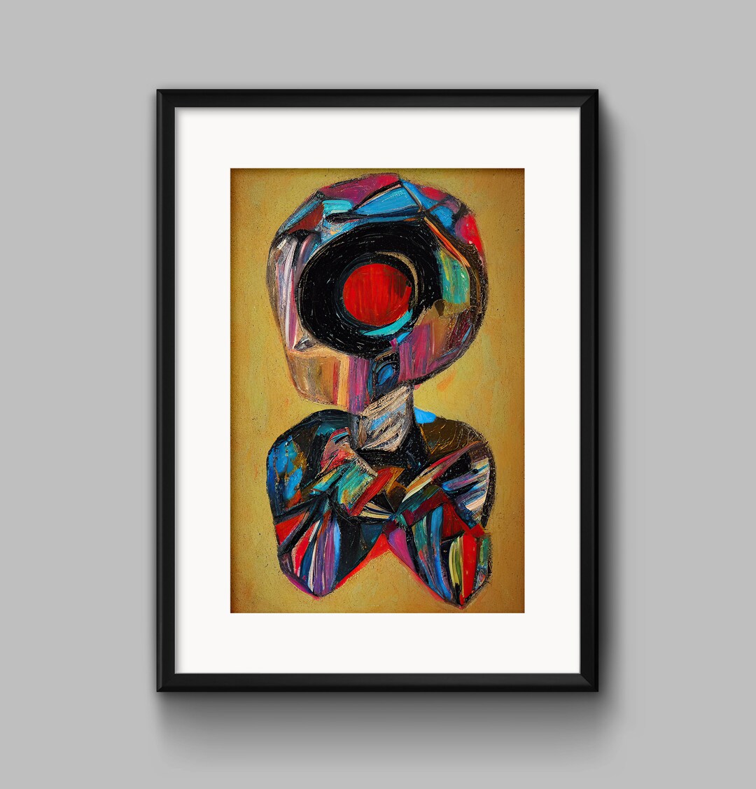 The Idol | Oil Painting | African Idol | Tribal Print | False God ...
