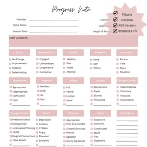 Comprehensive Therapy Progress Note - Etsy
