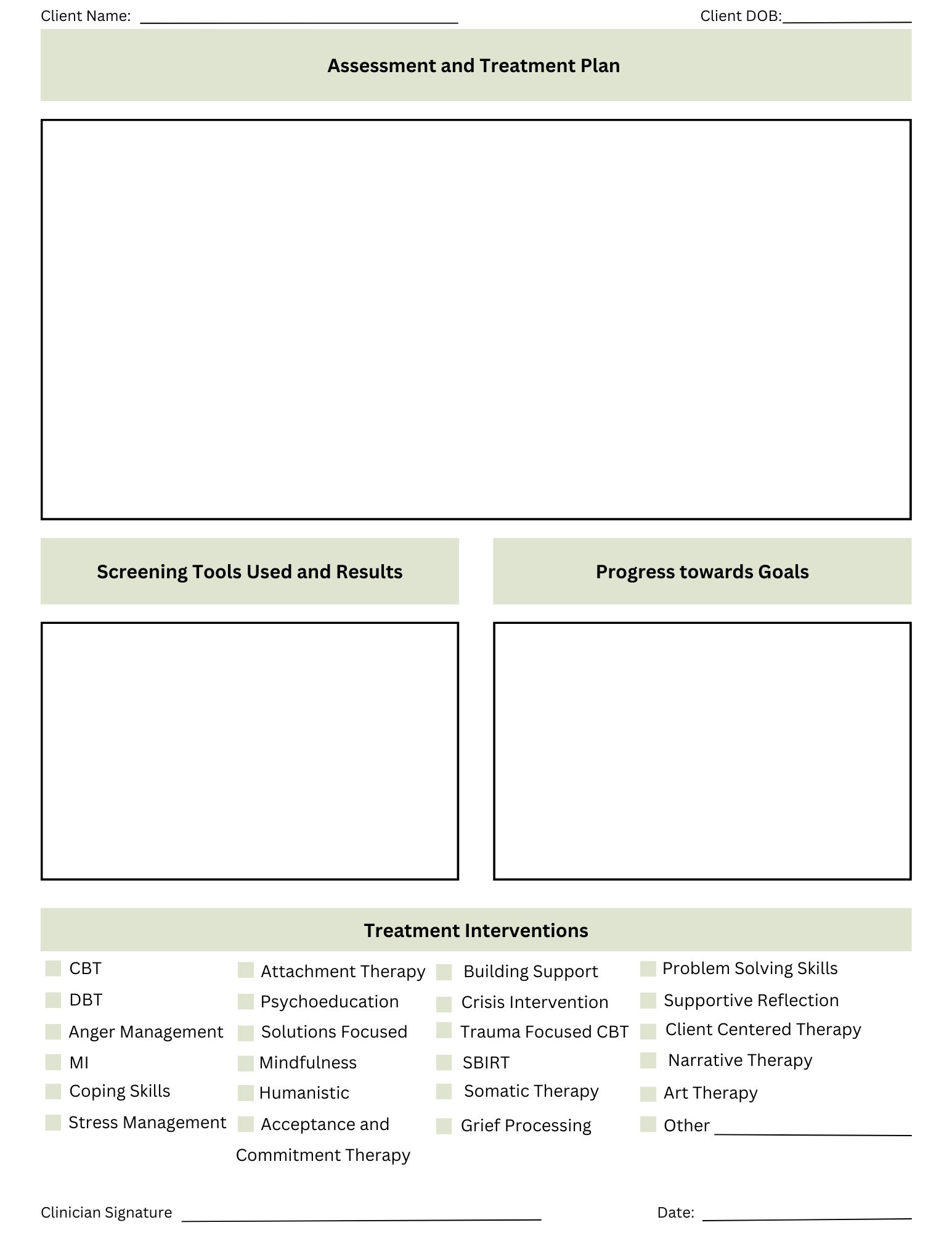 Progress Note Template Bundle - Etsy